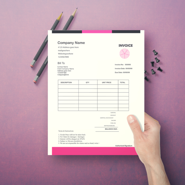 A5 Size Bill Book - Prints India